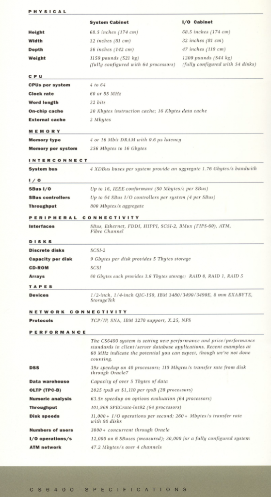 Sparc based SuperServers – Cray-History.net